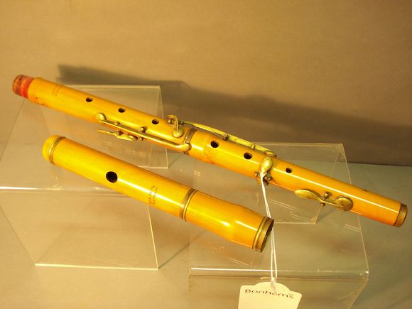 Bonhams : A nickel mounted Boxwood Flute by Rob. Barth, Stuttgart circa ...