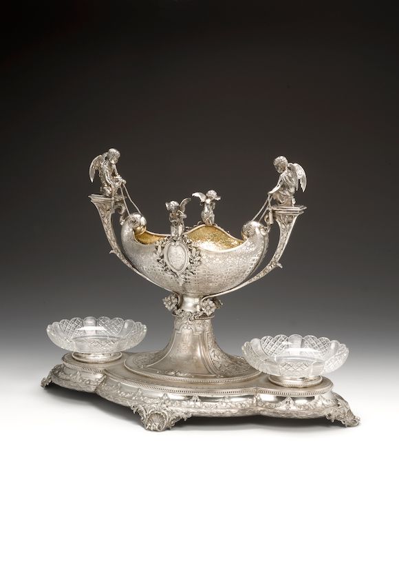 Bonhams : A late Victorian silver presentation table centre piece, by ...