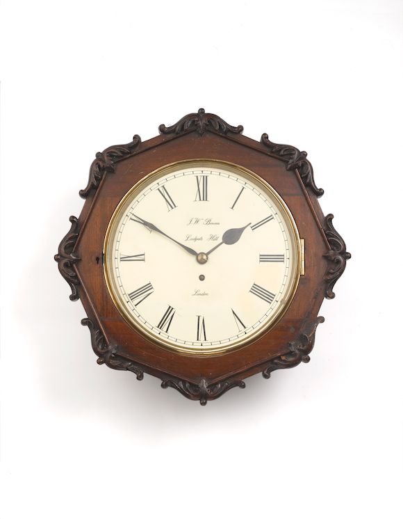 Bonhams : A late 19th century mahogany wall clock J.W. Benson, Ludgate Hill, London