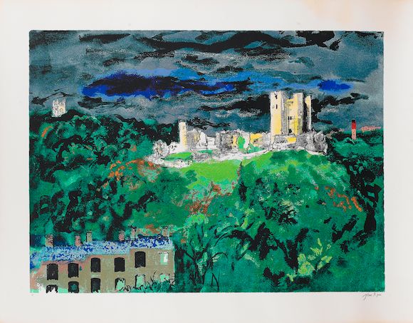 Bonhams : John Piper C.H. (British, 1903-1992) Carew Castle Screenprint ...