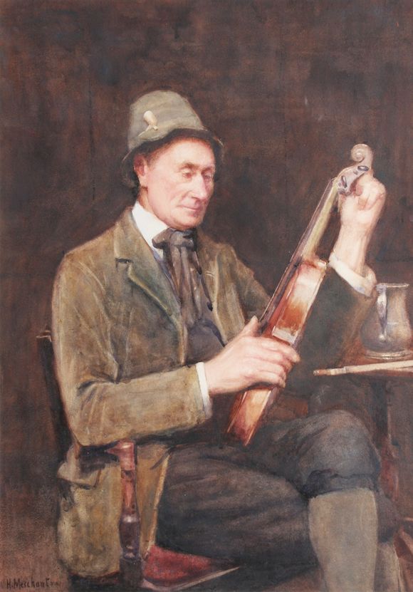 Bonhams : Henry Merchant (British, Exh. 1893-1940) 'The Violinist ...