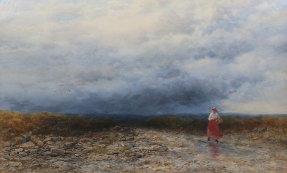 Bonhams : Peter Deakin, R.B.S.A. (British, active 1854-1884) 'Crossing ...