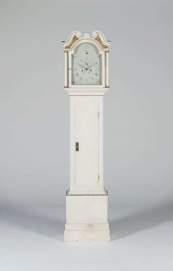 Bonhams : A late 18th century painted longcase clock Unsigned