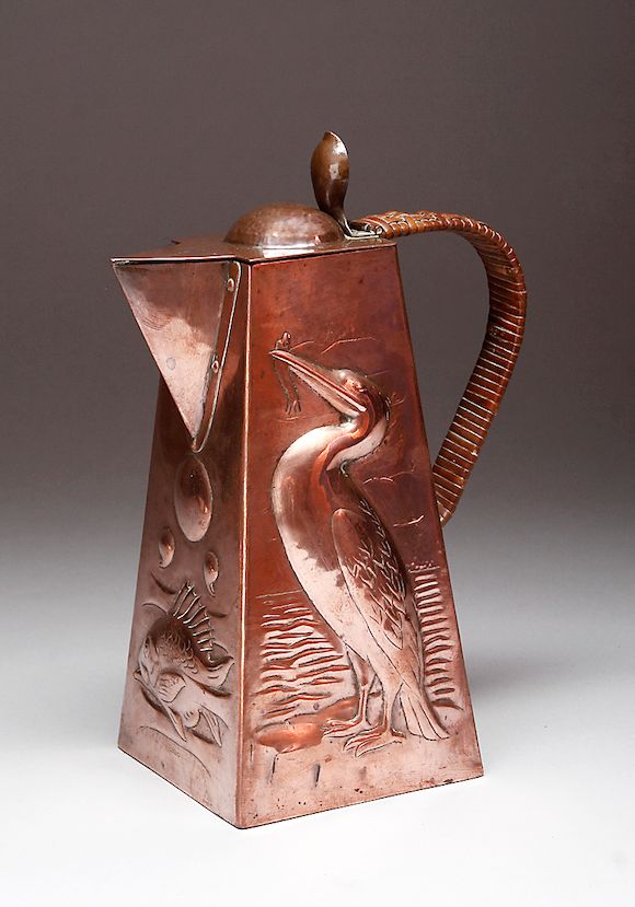 Bonhams : A Newlyn copper jug