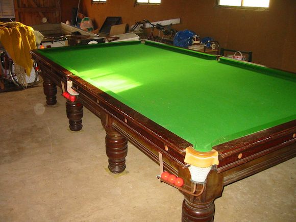 Bonhams : A Burroughes and Watts mahogany billiard table Circa 1895