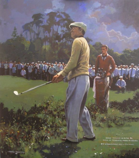 Bonhams : Campbell, Craig: Hogan pitching to the 6th green at ...