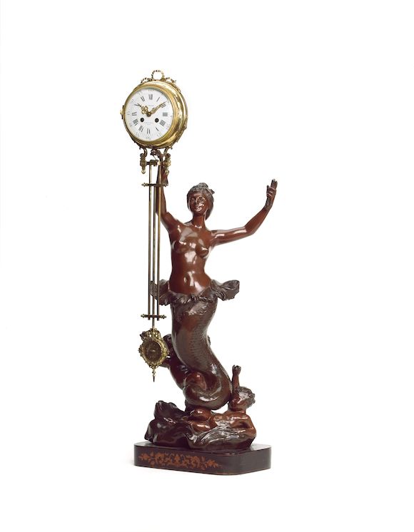 Bonhams : A late 19th century figural mystery clock Au Nègre, 19 Bard ...