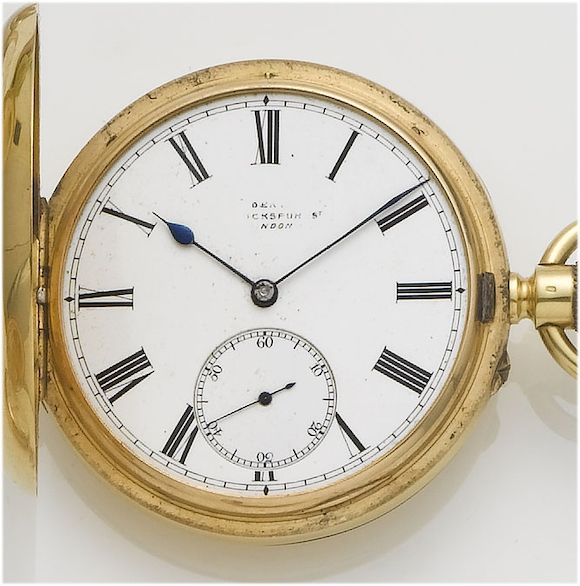 Bonhams : Dent. An 18ct gold full hunter pocket watch 1900's