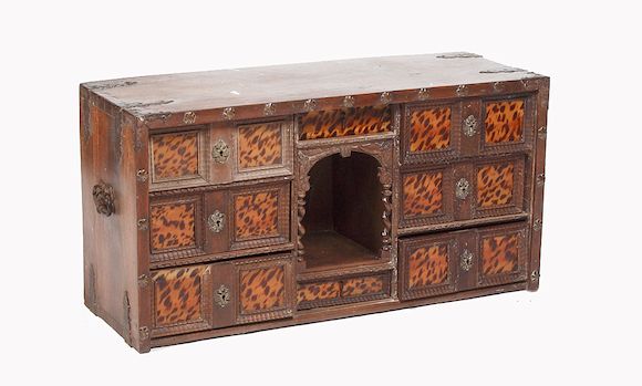 Bonhams : A 19th century Continental table top drawer unit