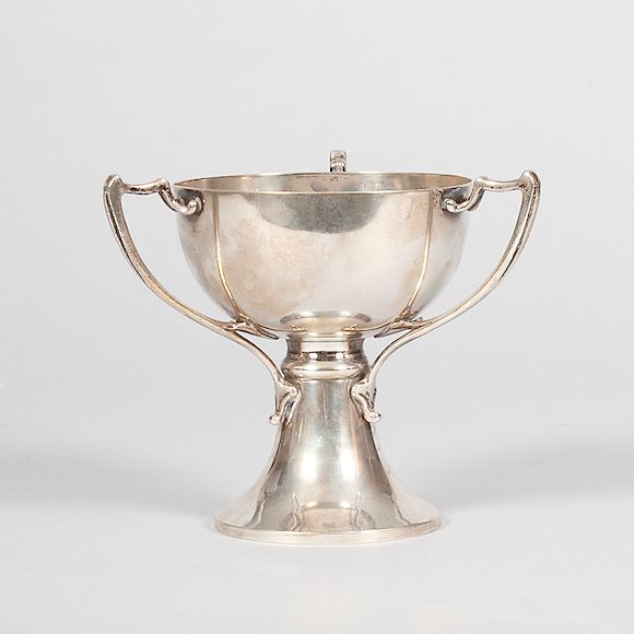 Bonhams : An Arts and Crafts silver three handle trophy cup Joseph ...