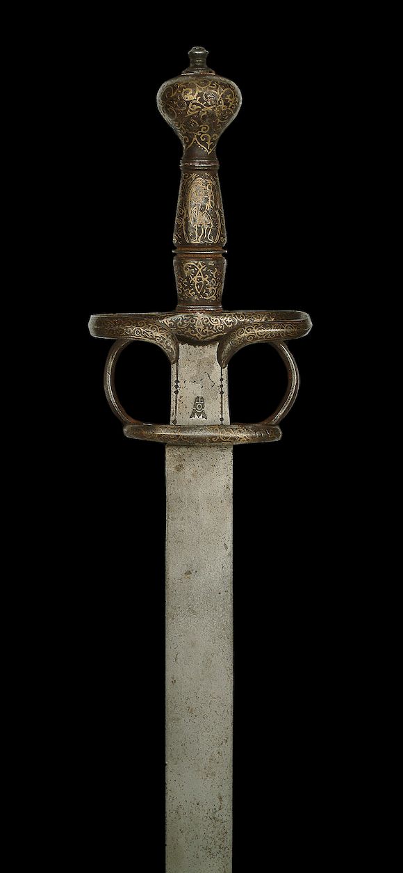Bonhams : A Rare Italian Broadsword With Brass-Inlaid Hilt
