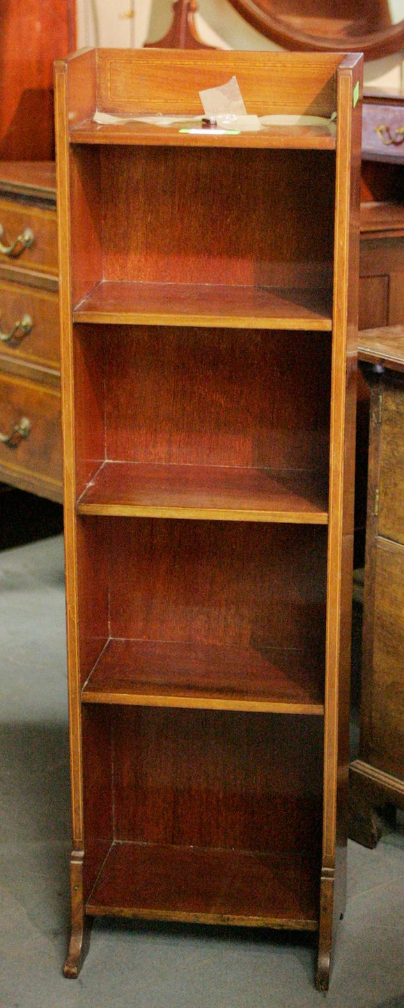 Bonhams : A miniature mahogany and crossbanded open bookcasecirca 1920