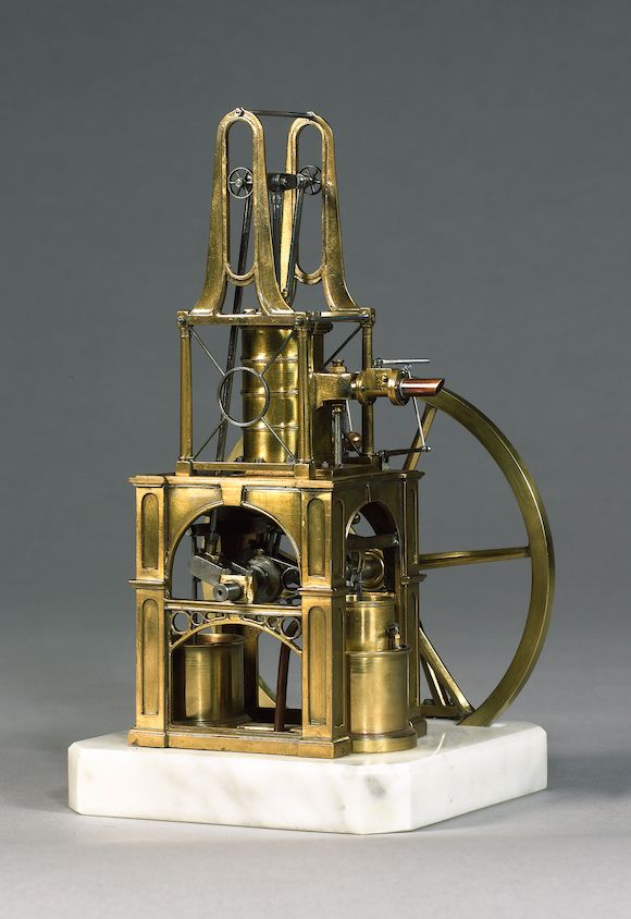 Bonhams : A fine exhibition standard small scale brass model of a ...