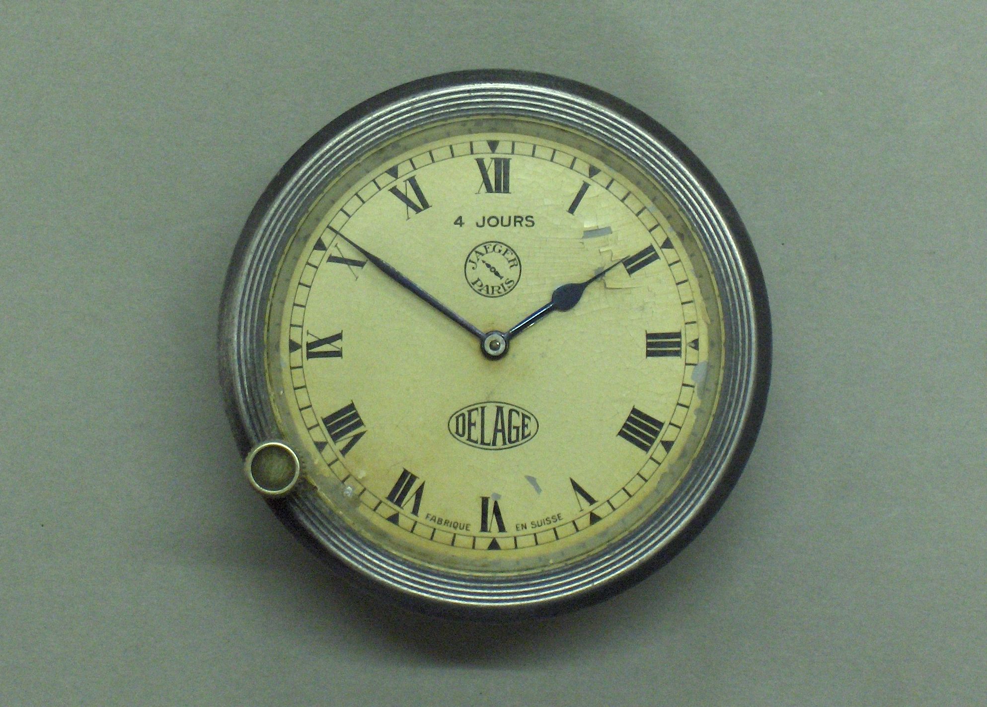 Bonhams Cars : A Delage type Jaeger 4 day car clock,