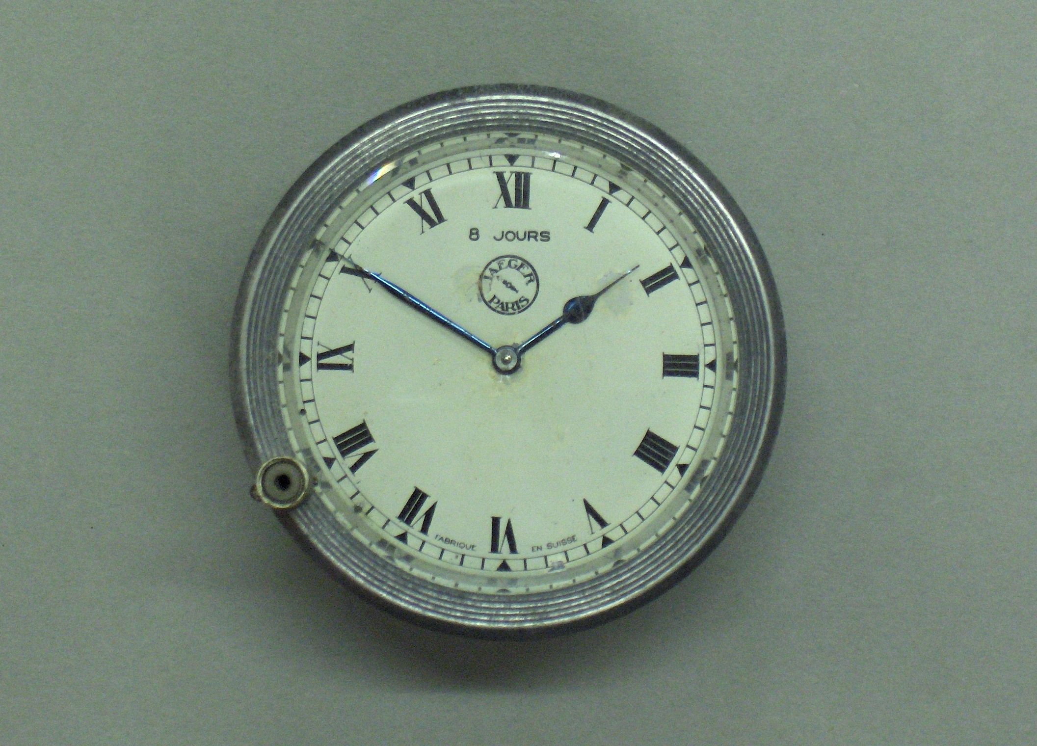 Bonhams Cars : A Jaeger eight day car clock,