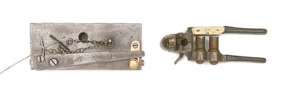 Bonhams : A Rare Isaac Naylor Patent Four-Shot Percussion Alarm-Gun