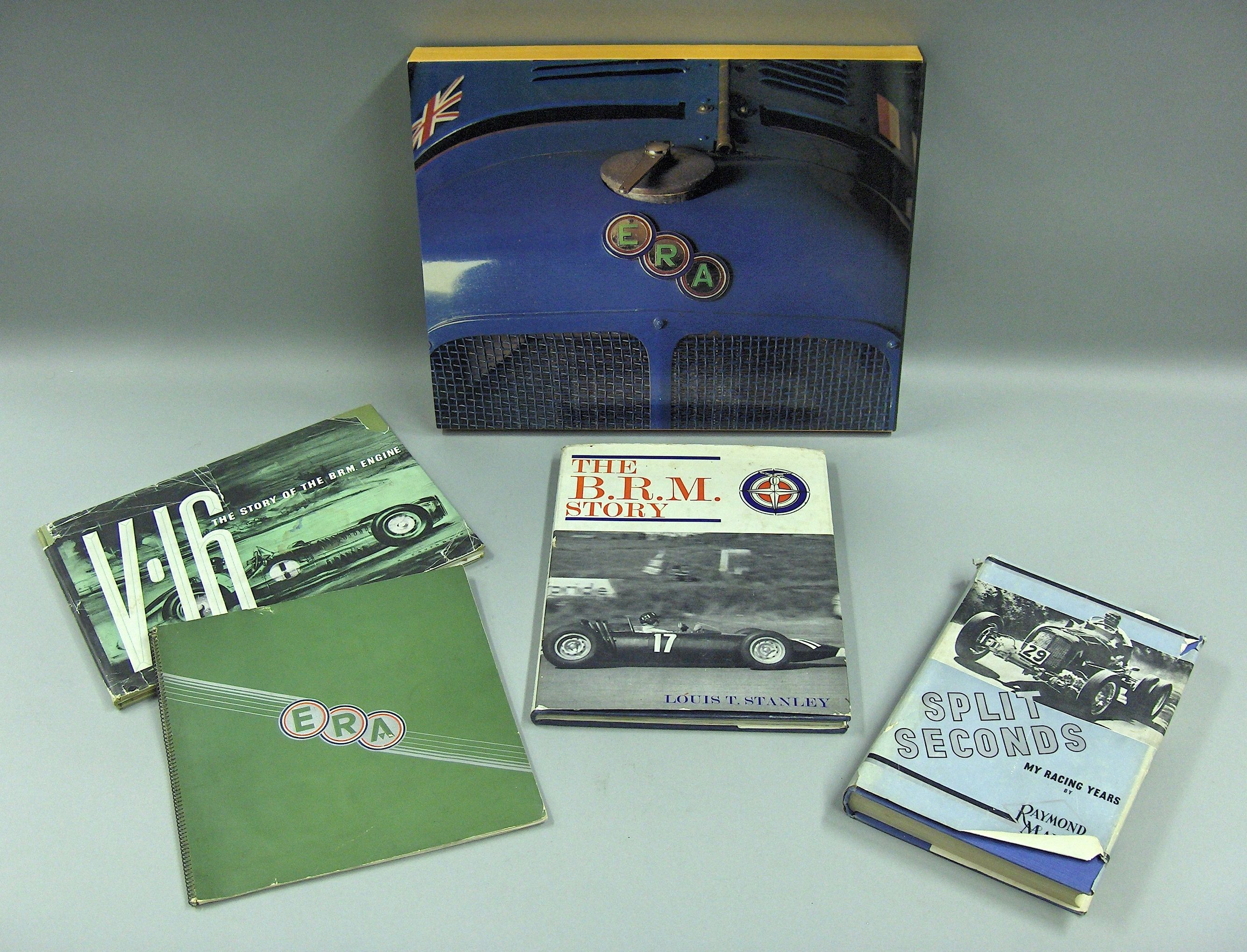 Bonhams Cars : A good selection of ERA, Mays and BRM motoring books,