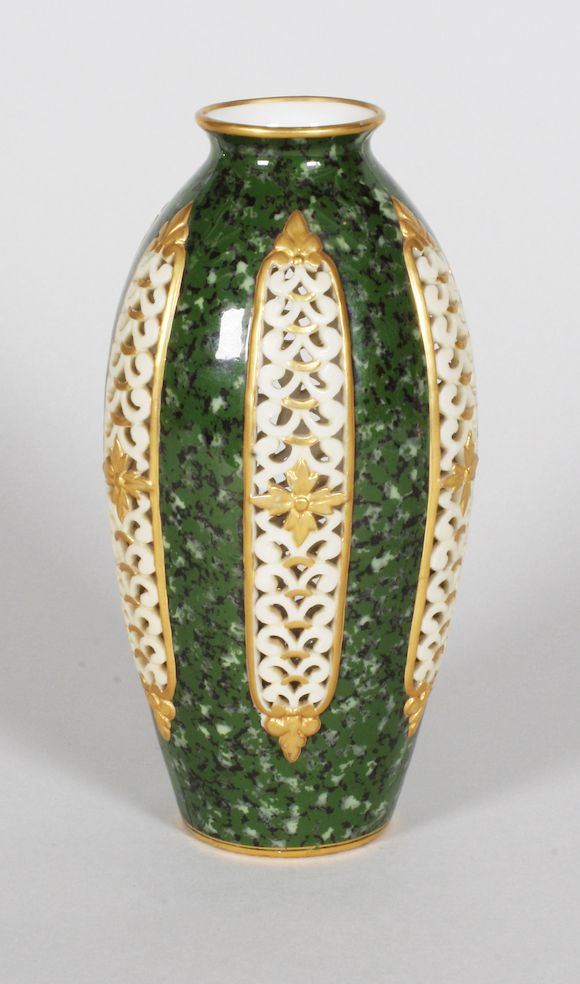 Bonhams : A Grainger & Co. Worcester slender ovoid vase