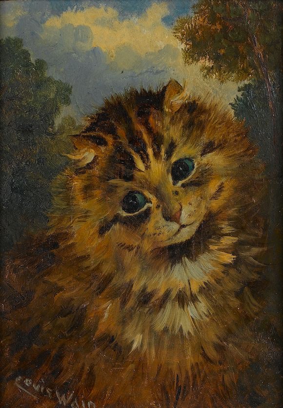 Bonhams : Louis William Wain (British, 1860-1939) You flatter me!