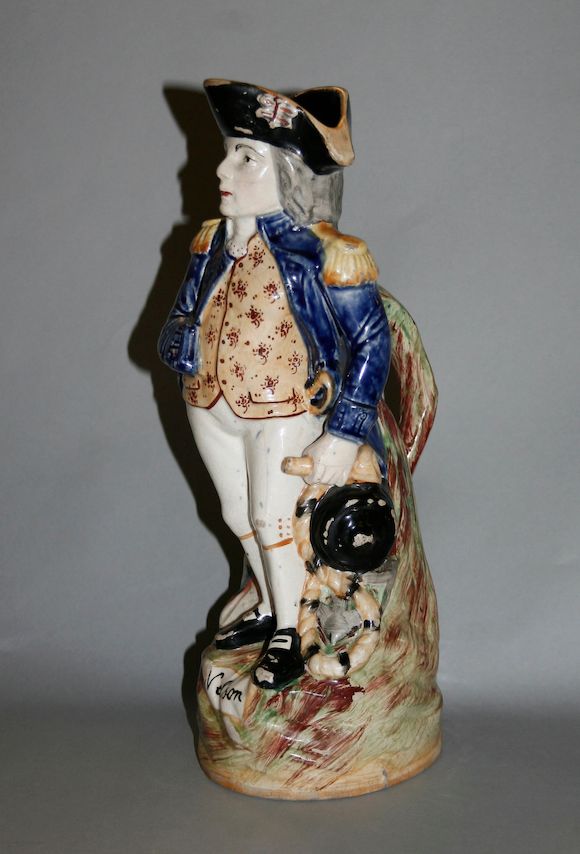Bonhams : A Staffordshire toby jug of Nelson circa 1880,