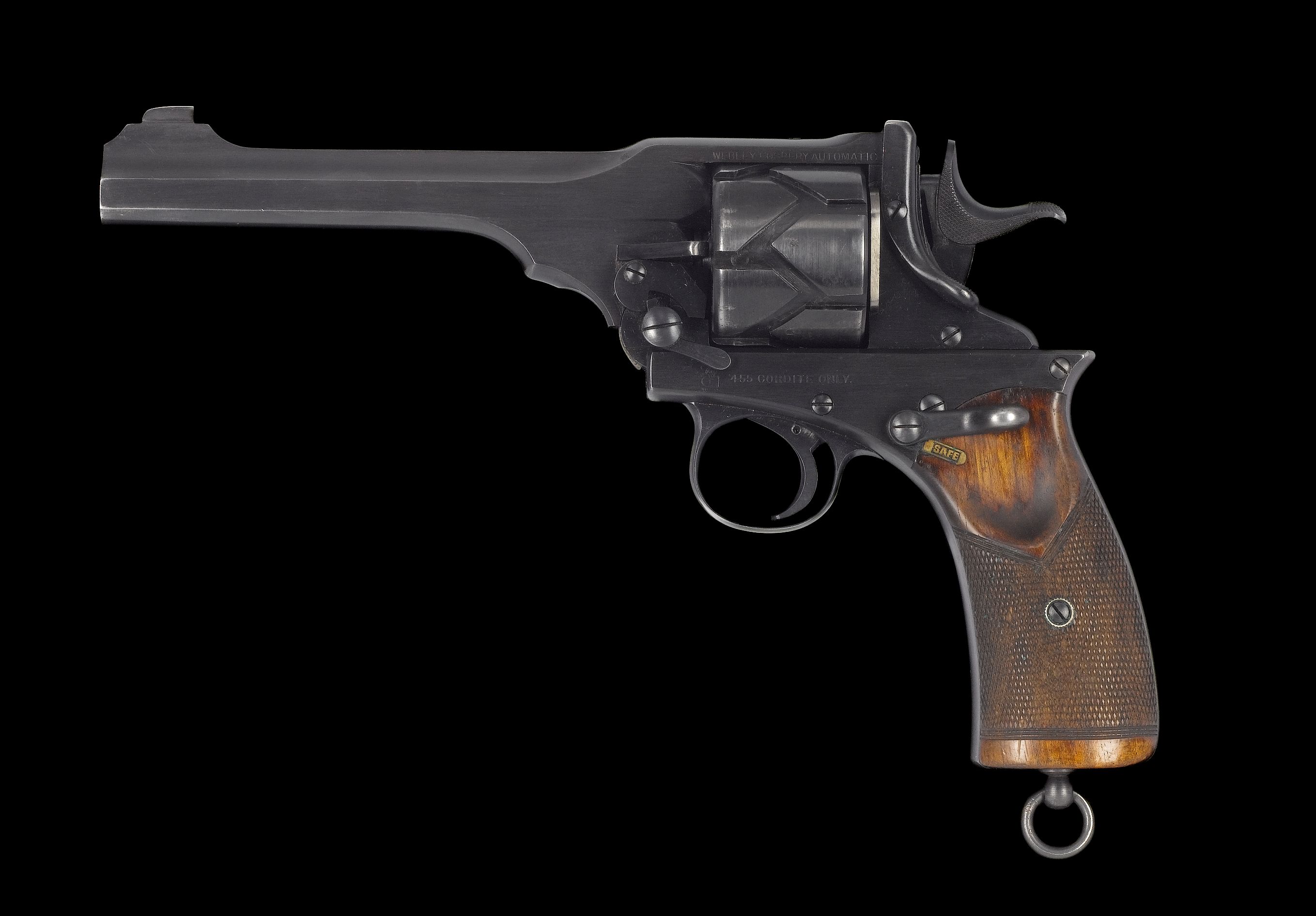 A fine Army & Navy retailed .455 Webley Fosbery Patent Model 1901 ...