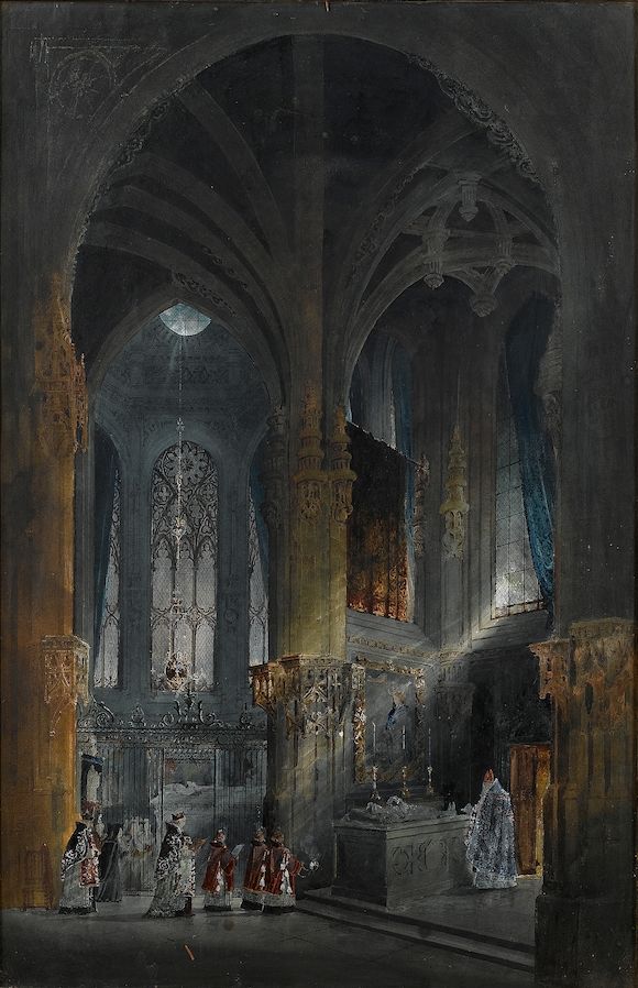 Bonhams : Samuel Prout, FSA, OWS (British, 1783-1852) The Lady Chapel ...