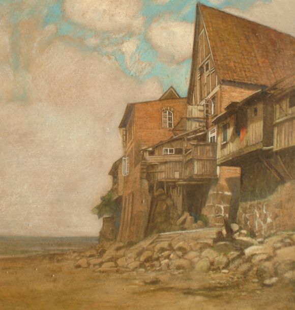 Bonhams : Ferdinand Engelmuller (Australian, 1867-1924) Coastal dwellings