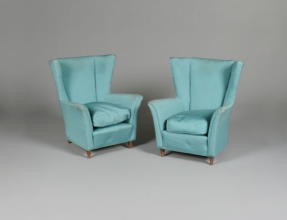 Bonhams : A pair of Italian 1940's lounge chairs