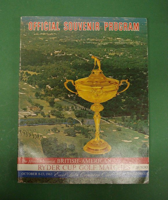 Bonhams : A 1963 Ryder Cup Official Souvenir programme