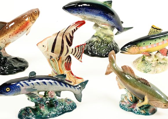 Bonhams : Beswick Animals A group of six Beswick fish studies