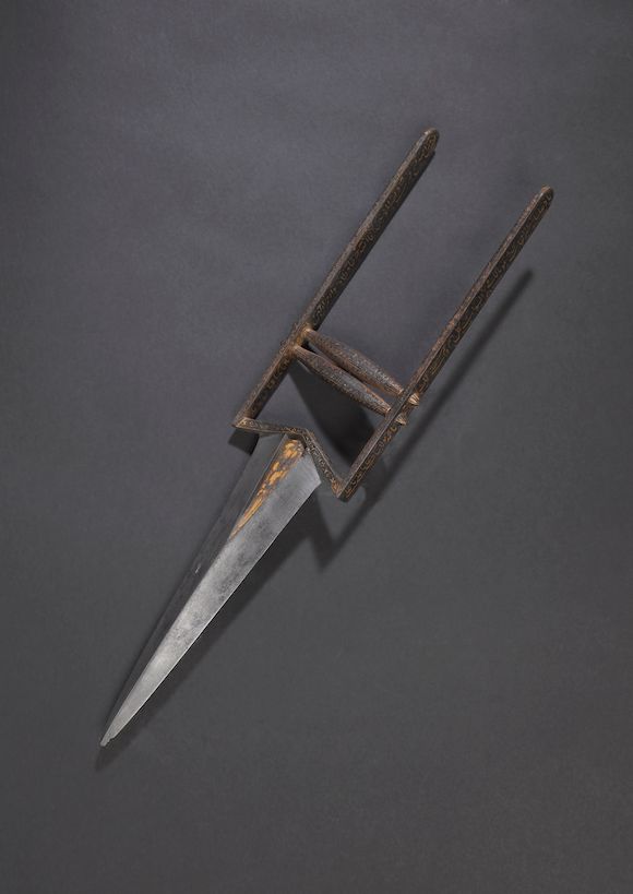 Bonhams : A gold koftgari steel Push Dagger India, probably Deccan ...