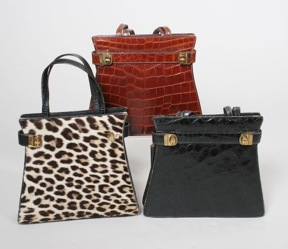 Bonhams : Three handbags of the same design shape
