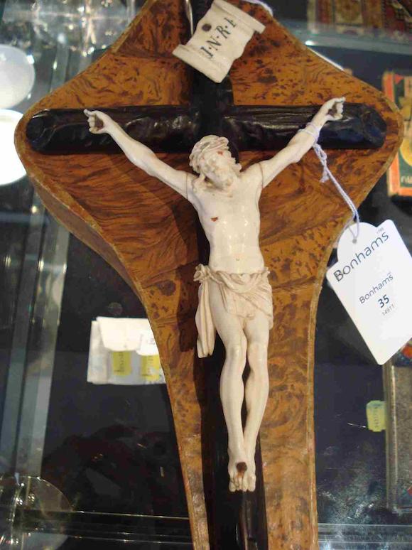 Bonhams A 19th Century Carved Ivory Corpus Christi