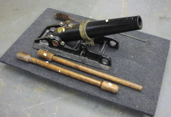 Bonhams : A "Lyle" type line throwing safety cannon 31x12x17in(79x31x43cm)