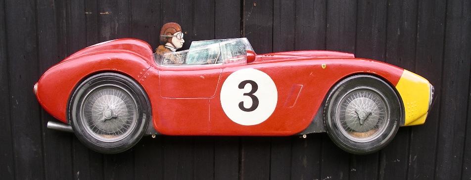 Bonhams Cars : A hand-painted wooden profile of a Ferrari 375,