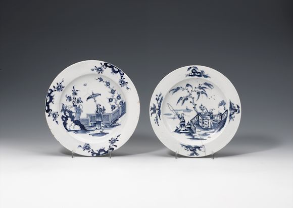 Bonhams : A rare Lowestoft plate circa 1770