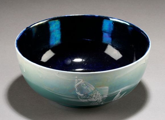 Bonhams : A Shelley lustre bowl attributed to Walter Slater