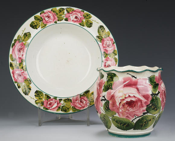 Bonhams Cabbage Roses A Wemyss Circular Dish