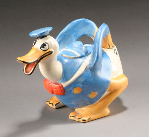 Bonhams : A Wadeheath Donald Duck novelty teapot and cover