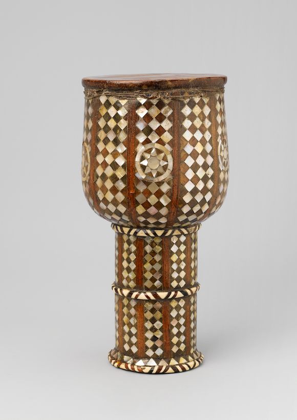 Bonhams : An Ottoman parquetry wood Drum (dombak) Turkey, 18th Century