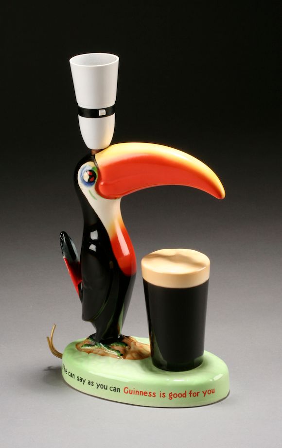 Bonhams : A Carlton Ware Guinness advertising Toucan table lamp base