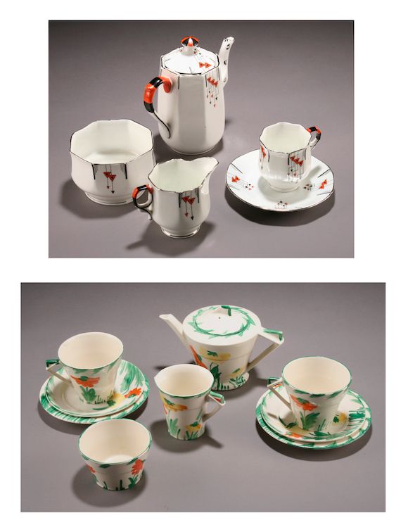 Bonhams : A Sutherland China Art Deco tea set