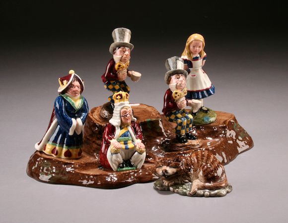 Bonhams : Beswick Storybook A set of Beswick 'Alice in Wonderland' figures
