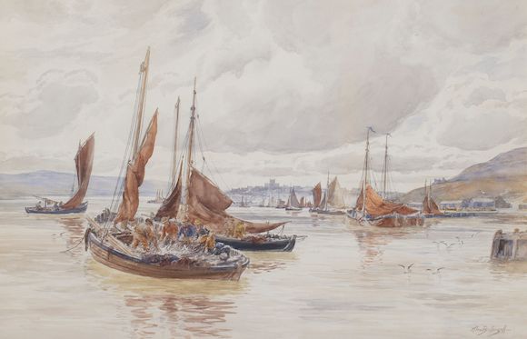 Bonhams : Alexander Ballingall (British, 1870-1910) Brassey Sound from ...