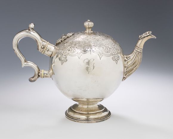 Bonhams : An early Victorian bullet shaped teapot By Walter Cunningham ...