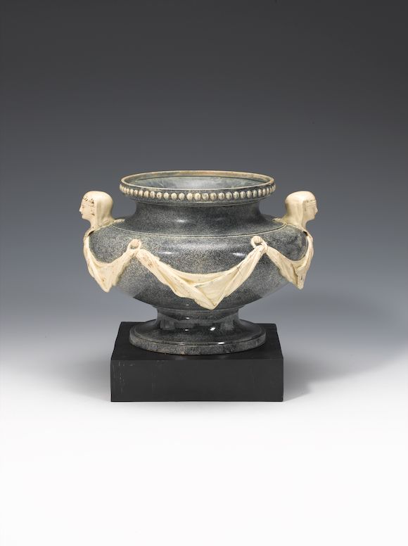 Bonhams : A rare Wedgwood and Bentley 'porphyry' vase circa 1770-80