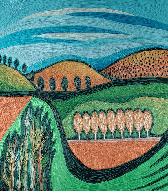 Bonhams : Randa Fawzi (British, born 1952) 'Landscape near Gloucester ...