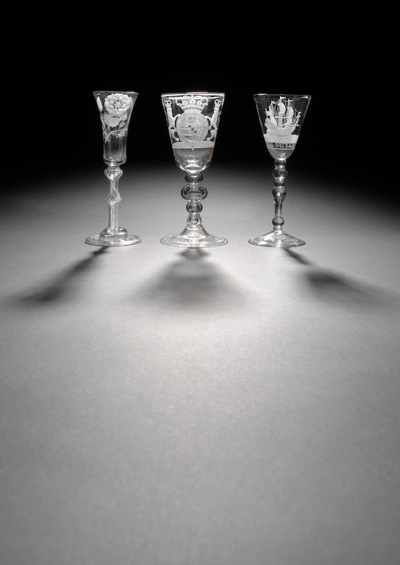 Bonhams A Rare Jacobite Ale Glass Circa 1745