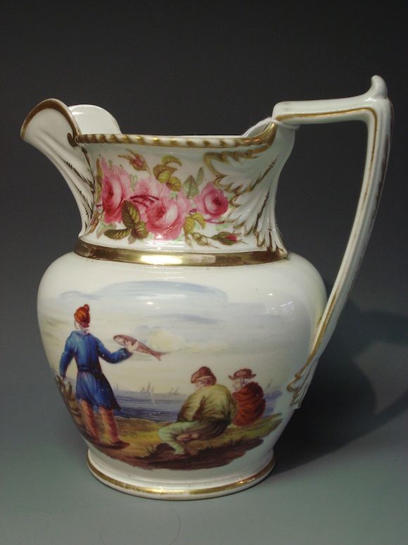 Bonhams : A Scottish soft paste porcelain jug Attributed to Newbigging ...