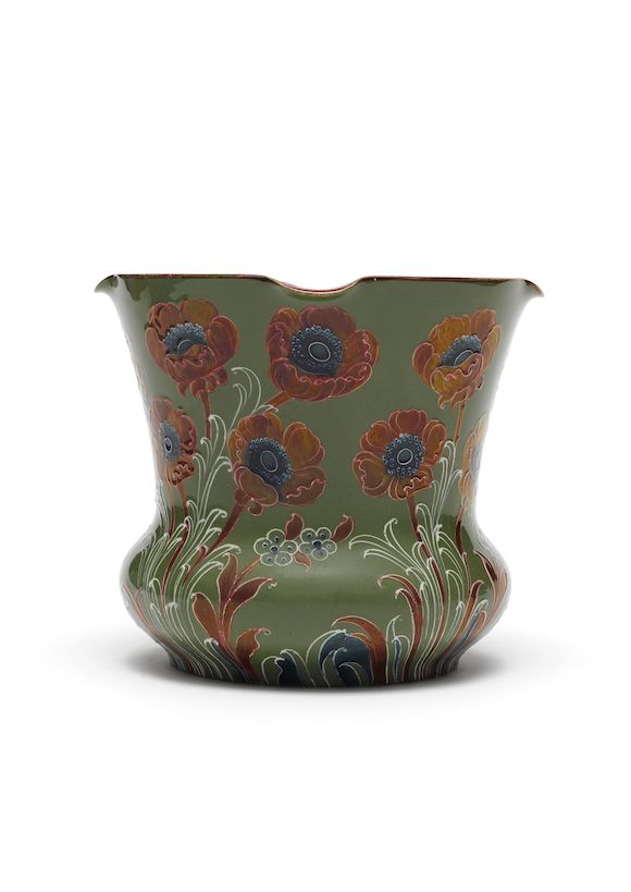 Bonhams : William Moorcroft 'Poppies' a Large Florian Ware Lustre Vase/Planter, circa 1905